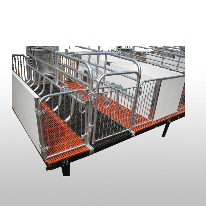 Type C Farrowing Crate with Cast Iron Sow Feeder